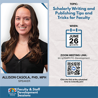 Faculty & Staff Development: Allison Casola, PhD – New Mexico Primary ...